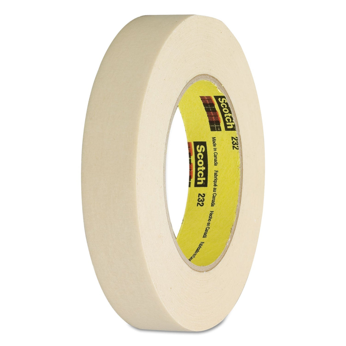 Scotch High-Performance Masking Tape 232, 3" Core, 24 mm x 55 m, Tan ...