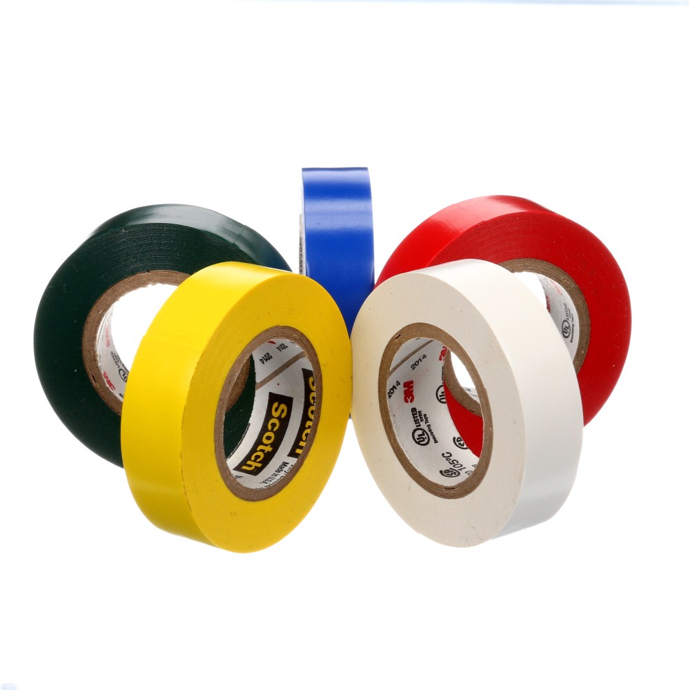 3M Scotch Professional Grade Quality Electrical Tape, 5 Tape Rolls, 0 ...
