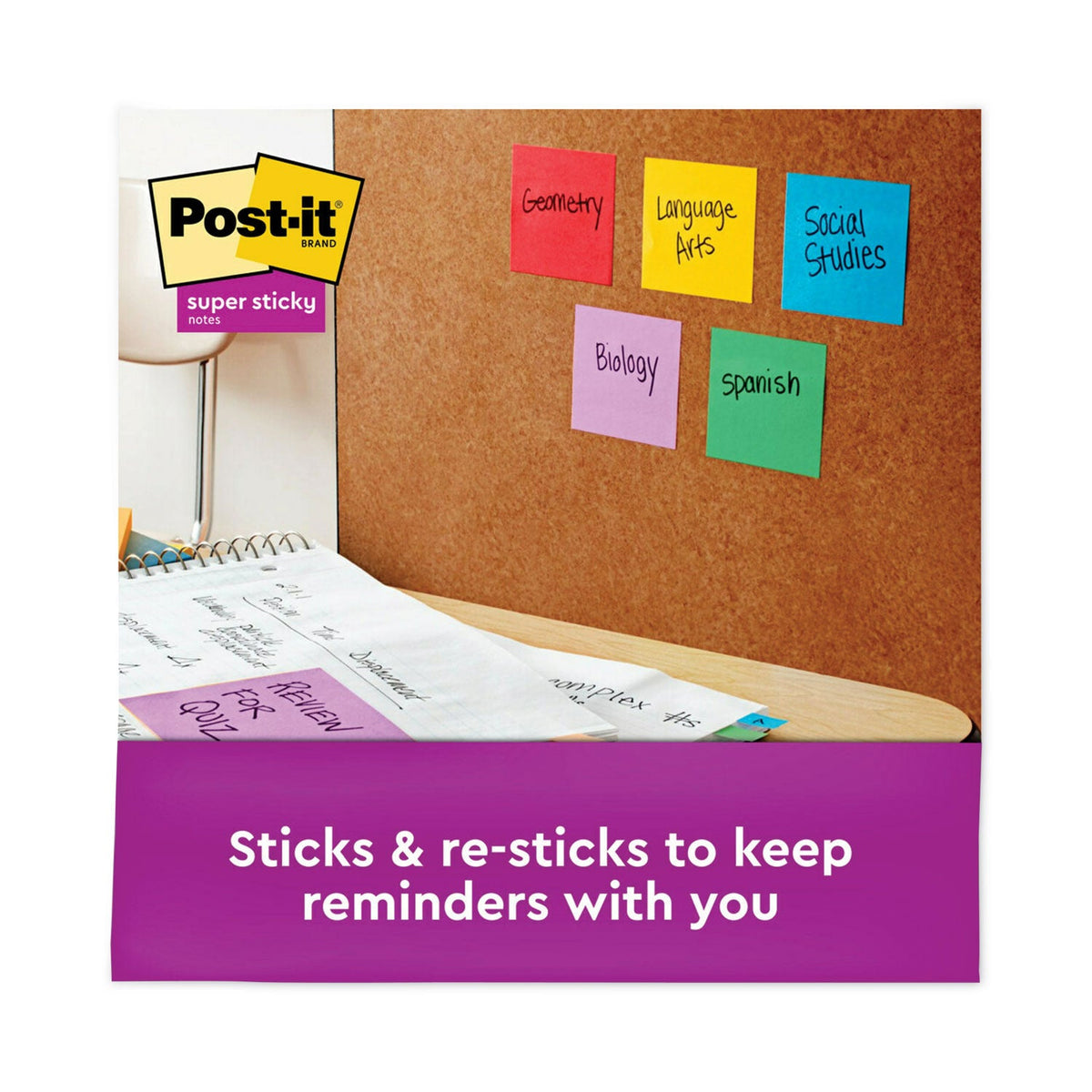 3M Post-it Pads in Playful Primary Collection Colors, 3" x 3", 90 Shee ...