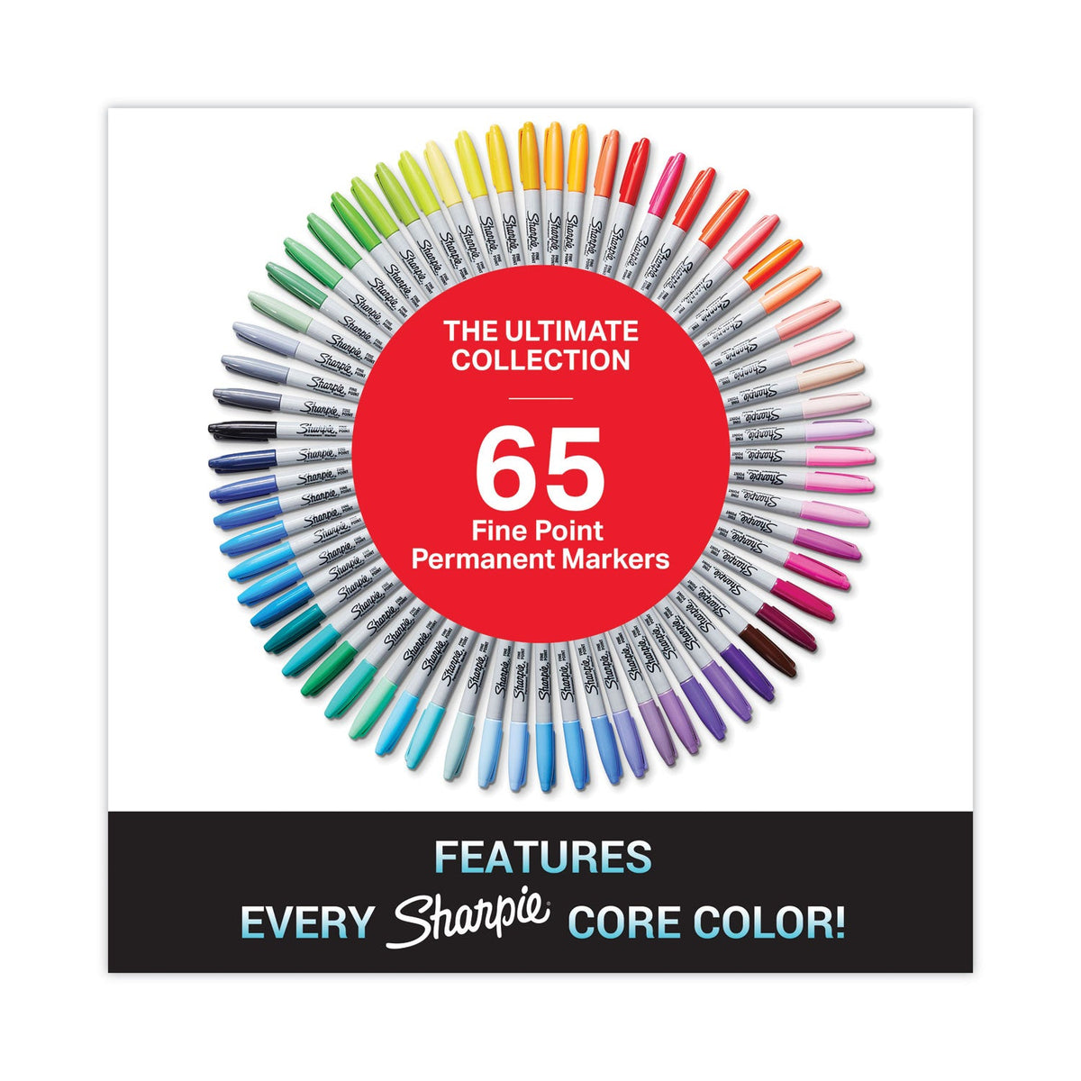 Sharpie Fine Tip Permanent Marker, Fine Bullet Tip, Assorted Colors, 6 ...
