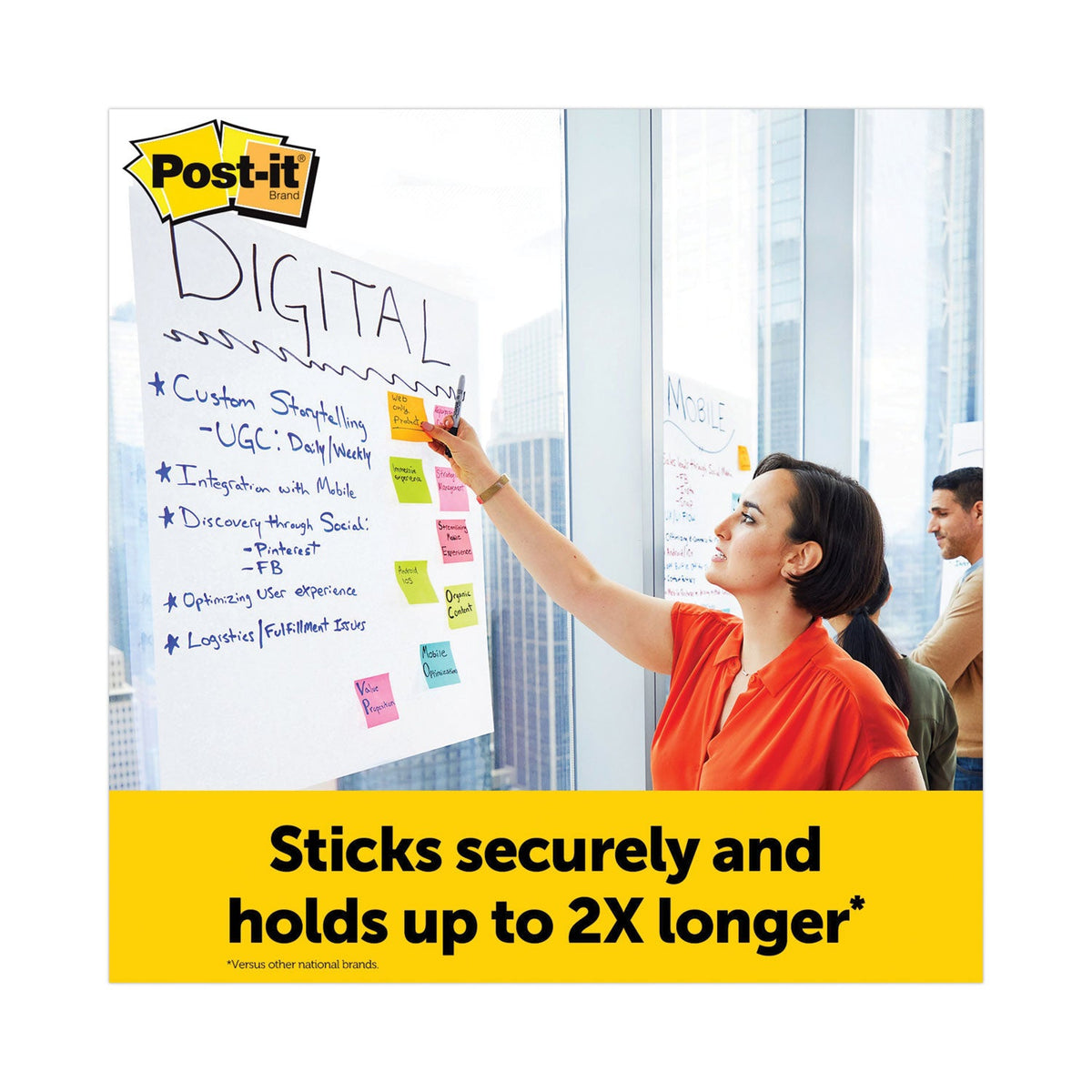 3M Post-it Vertical-Orientation Self-Stick Easel Pads, Quadrille Rule ...