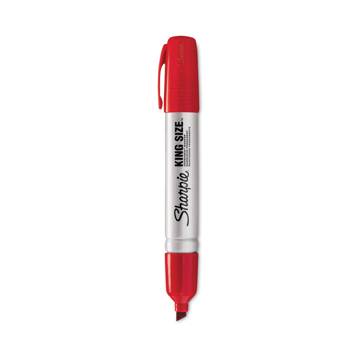 Sharpie King Size Permanent Marker, Broad Chisel Tip, Red, Dozen ...