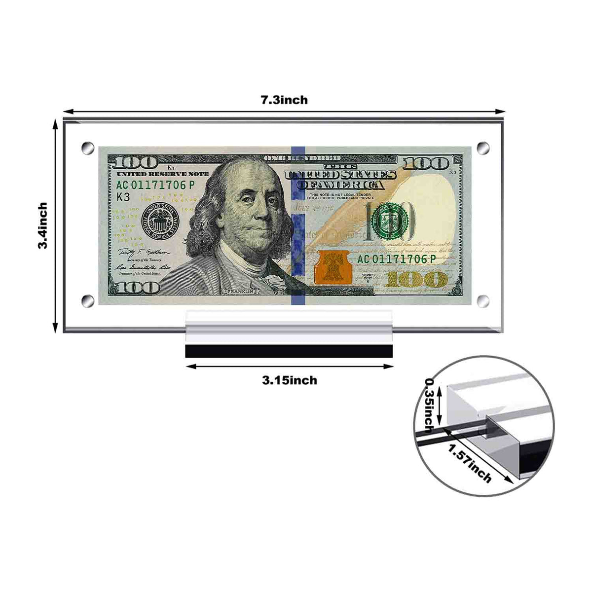 Acrylic Dollar Bill Holder Display Case – Dependable Expendables