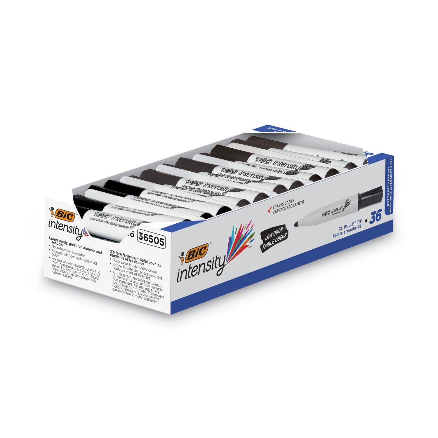 BIC Intensity Low Odor Chisel Tip Dry Erase Marker, Broad Chisel Tip ...