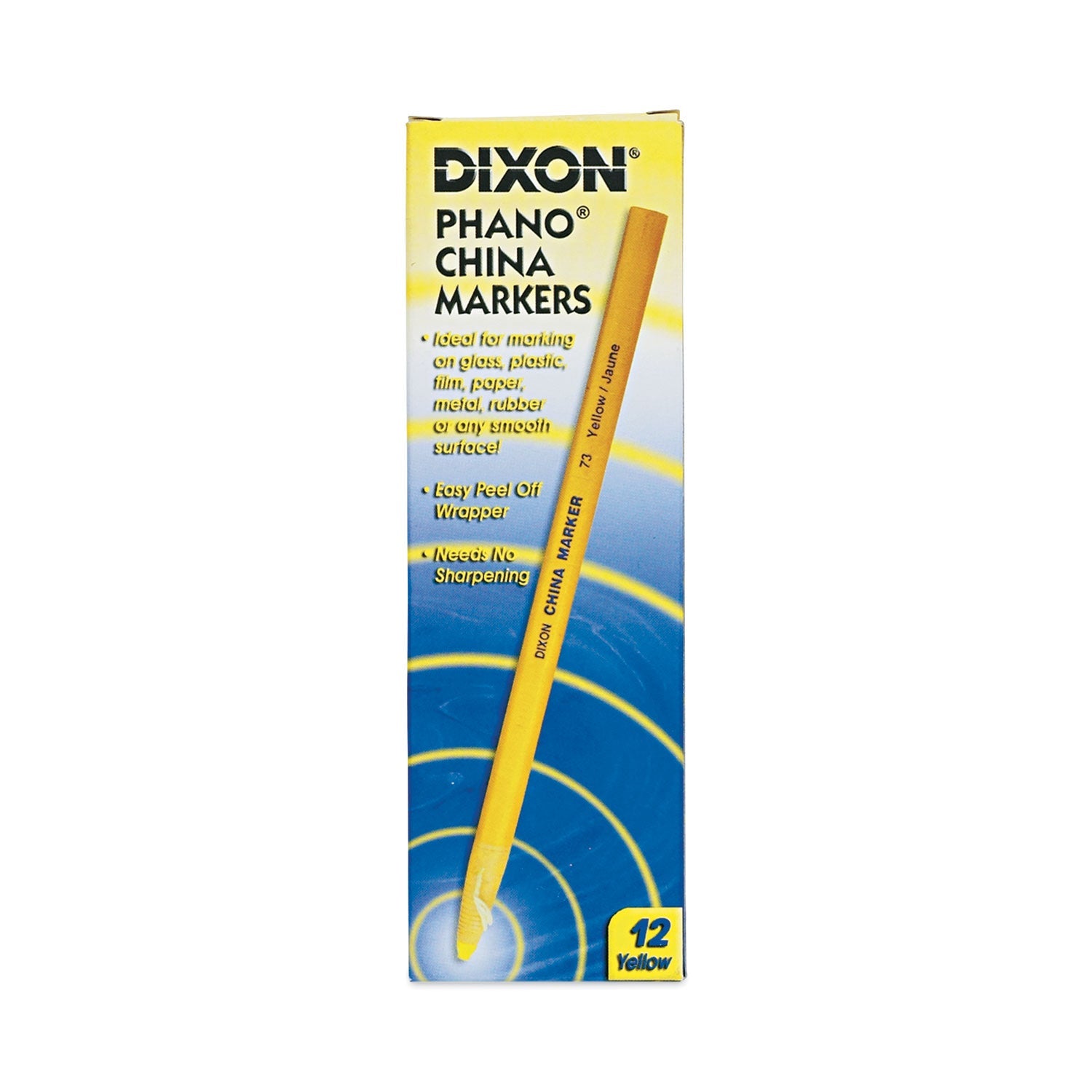 Dixon Phano China Marker - Box of 12 - (Yellow) – Dependable Expendables