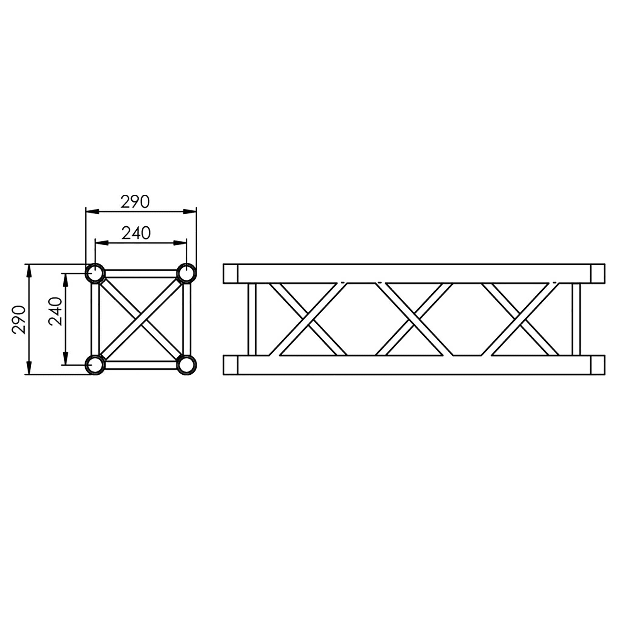 GAMMA GT-290mm Square Truss (Silver) - 3M (9.8ft) – Dependable Expendables