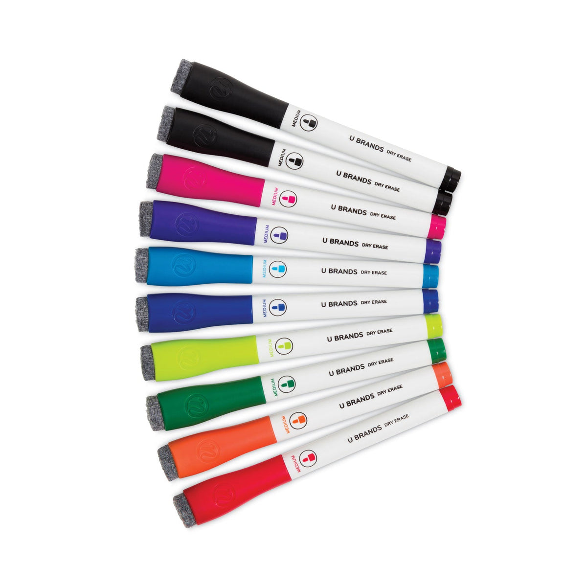 U Brands Medium Point Dry Erase Markers, Medium Chisel Tip, Assorted C ...