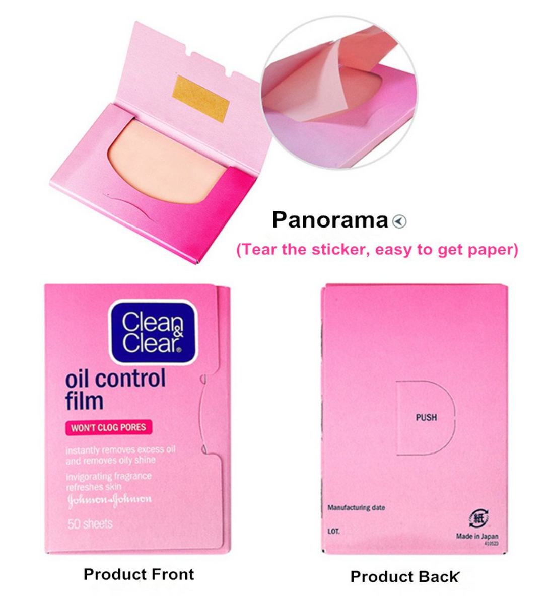 Clean & Clear Oil Control Tissues - 50 Sheets – Dependable Expendables